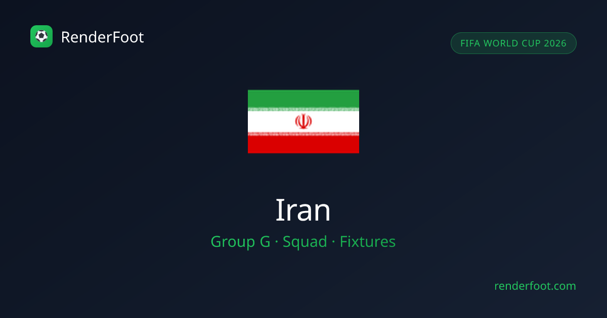 Iran World Cup 2026 — Squad, Group G & Fixtures | Renderfoot