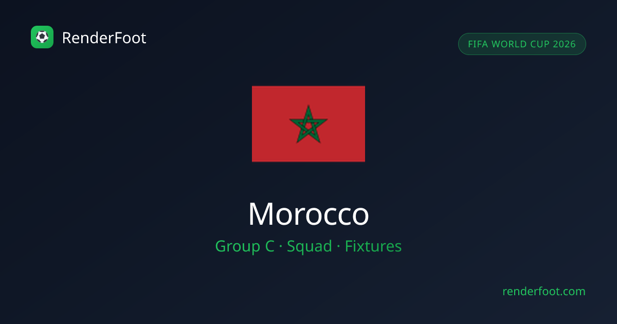 Morocco World Cup 2026 — Squad, Group C & Fixtures | Renderfoot